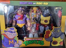 Teenage Mutant Ninja Turtles NECA Rhino-Man & Mighty Hog (Cartoon)