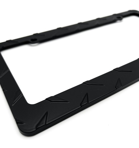 Black Diamond Plate Metal License Plate Frame For Car Truck SUV | eBay