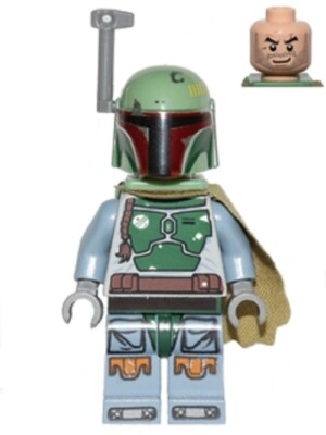LEGO Star Wars Boba Fett Head Beard Stubble Minifigure 9496 | eBay