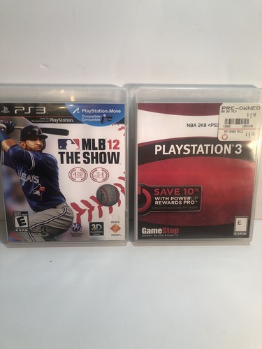 Lot of 2 Play station 3 MLB 12 The Show PS3 2k spots NBA 2K8 | eBay