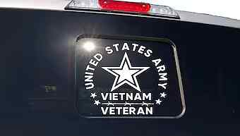 US ARMY VIETNAM VETERAN TRUCK SLIDE WINDOW DECAL USA Sticker Car Truck ...