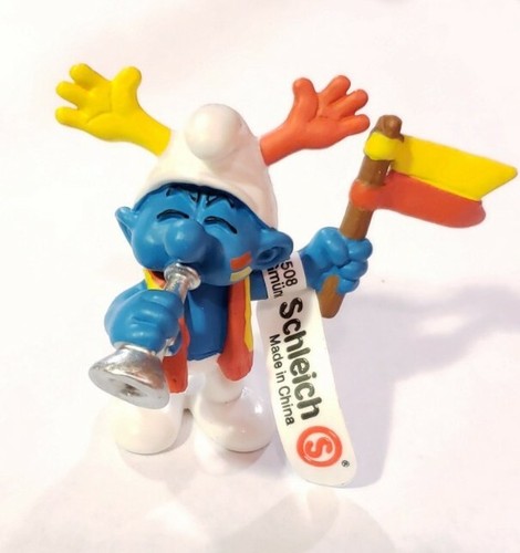 Smurfs 20530 Fan Smurf Soccer Team Rare Vintage Figure PVC Sports Toy ...