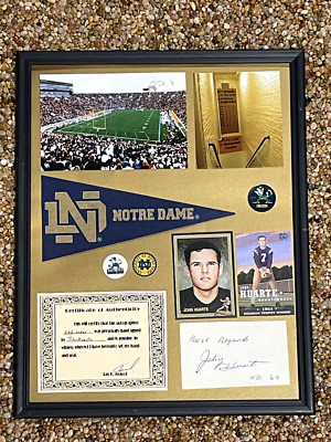 Notre Dame John Huarte Heisman Winner Signed Wall Hanging - 11" x 14 ...