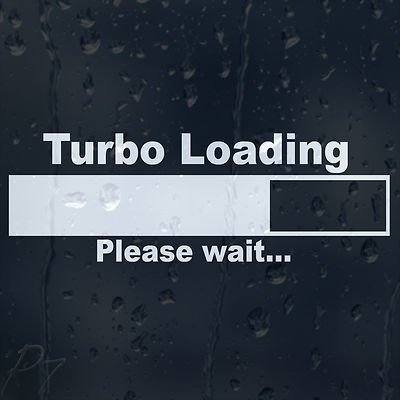 Turbo Loading Please Wait Funny Car Or Laptop Decal Vinyl Sticker | eBay UK