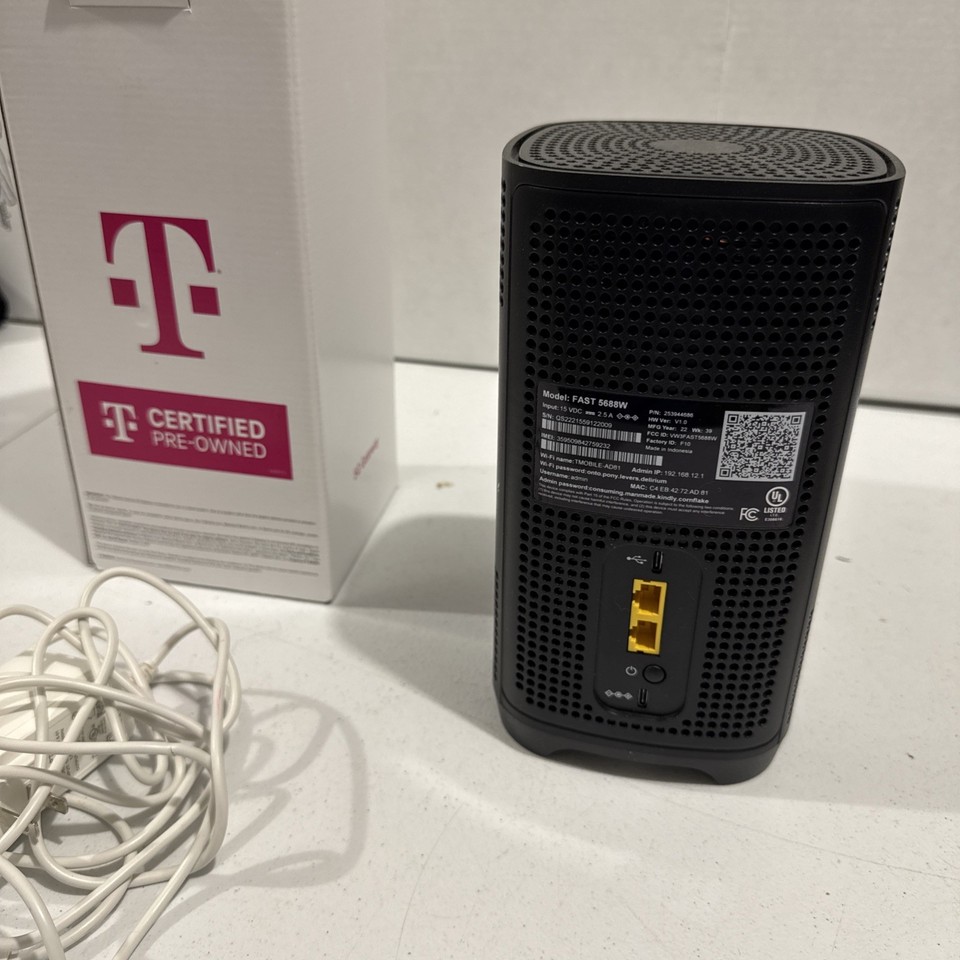 T-Mobile SAGEMCOM FAST 5688W 5G Home Internet WI-FI Gateway - Black | eBay