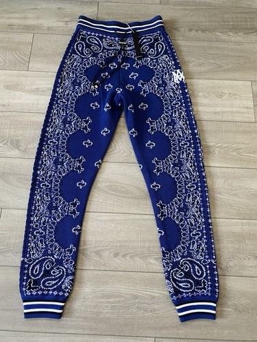Amiri Bandana B-Ball Sweatpants Blue Size Small NWT | eBay