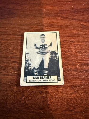 1962 Canadian Football #2 Nub Beamer Rookie Card. VG | eBay