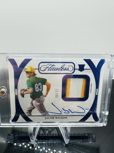 2024 Panini Flawless Jacob Wilson Prime Patch Auto Horizontal Sapphire ...