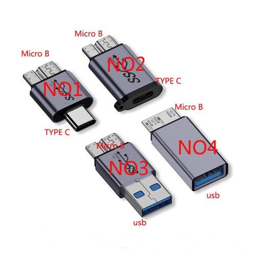 Micro B OTG Adapter Male to Type C USB 3.0 Female Converter Adapter ...