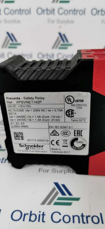 XPSVNE1142P Schneider Electric Preventa Safety Module XPS-VNE 2NO 24V ...