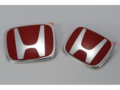 HONDA 2PC Front Rear Red H Emblem Fit for 2006-2015 CIVIC SEDAN SI ...