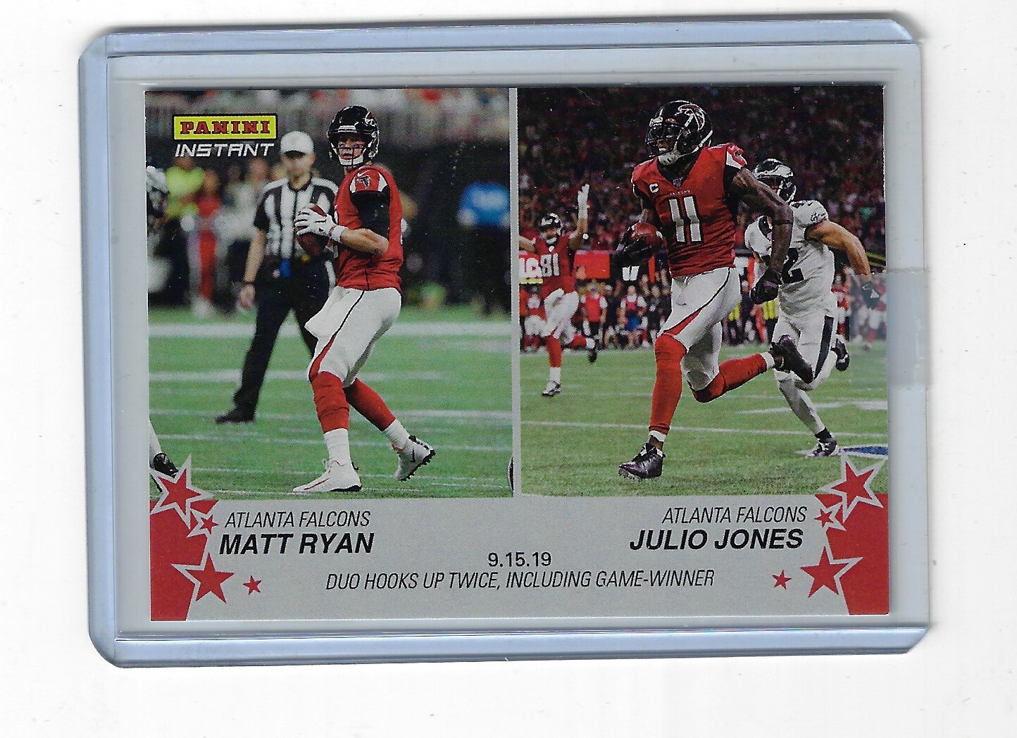 MATT RYAN & JULIO JONES 2019 PANINI INSTANT CARD 34 SHORT PRINT 1 OF 66 ...