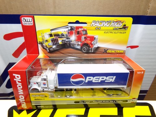 Auto World Racing Rigs 90s "PEPSI" Peterbilt 359 HO Slot Car Release 4 ...