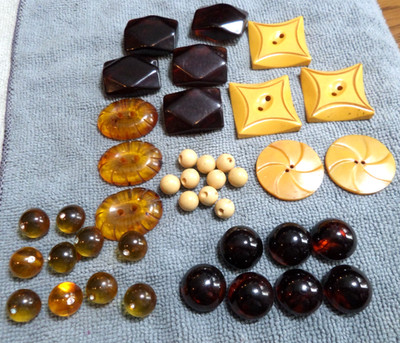 40 Vintage Antique BAKELITE Buttons VARIOUS SIZES SHAPES COLORS | eBay