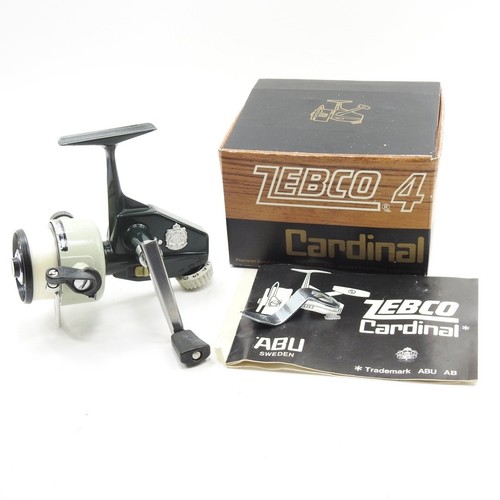 Vintage Zebco Cardinal 4 Fishing Reel. Made in Sweden. W/ Box & Manual ...