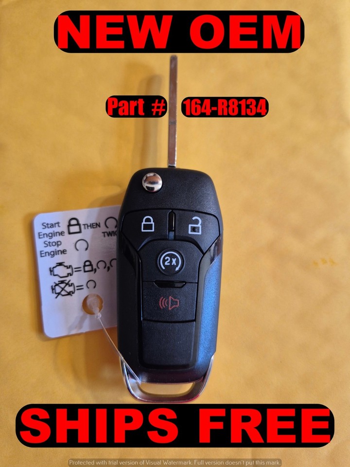 NEW OEM 2015-22 FORD F-150 F-250 REMOTE START FLIP KEY 164-R8134 N5F ...