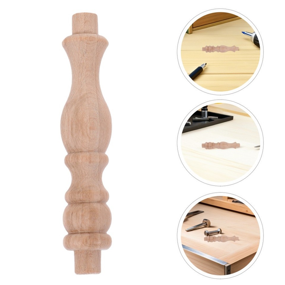 12 Pcs Solid Wood Railing Posts Handrail Decorative Home Accessories ...