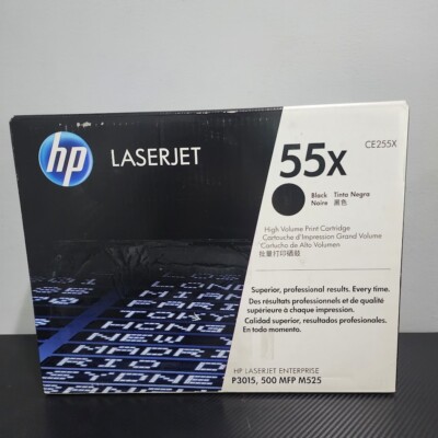 HP CE255X 55X Black Toner Cartridge 884420133704| eBay
