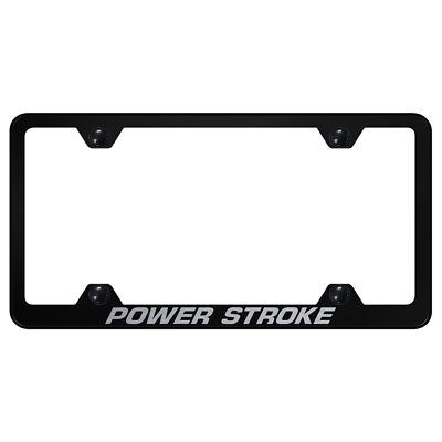 Ford Powerstroke Laser Etched Logo Wide Body License Plate Frame | eBay