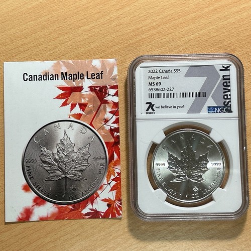 2022 Canada $5 Silver Maple Leaf 1oz NGC MS69 Seven K | eBay