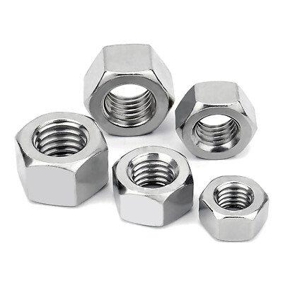 M1 M2 M3 M4 M5 M6 M8 M10 - M64 HEX FULL NUT HEXAGON NUTS DIN 934 ...