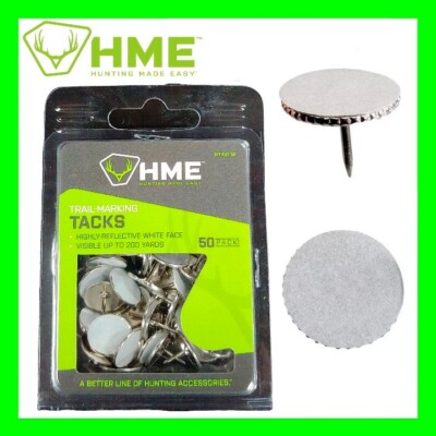 HME Trail Marker Tacks (Metal) Highly Reflective White Hunting HME-RT ...