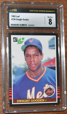 1985 Leaf #234 Dwight 'Doc' Gooden Rookie RC - Well Centered - CSG 8 NM ...