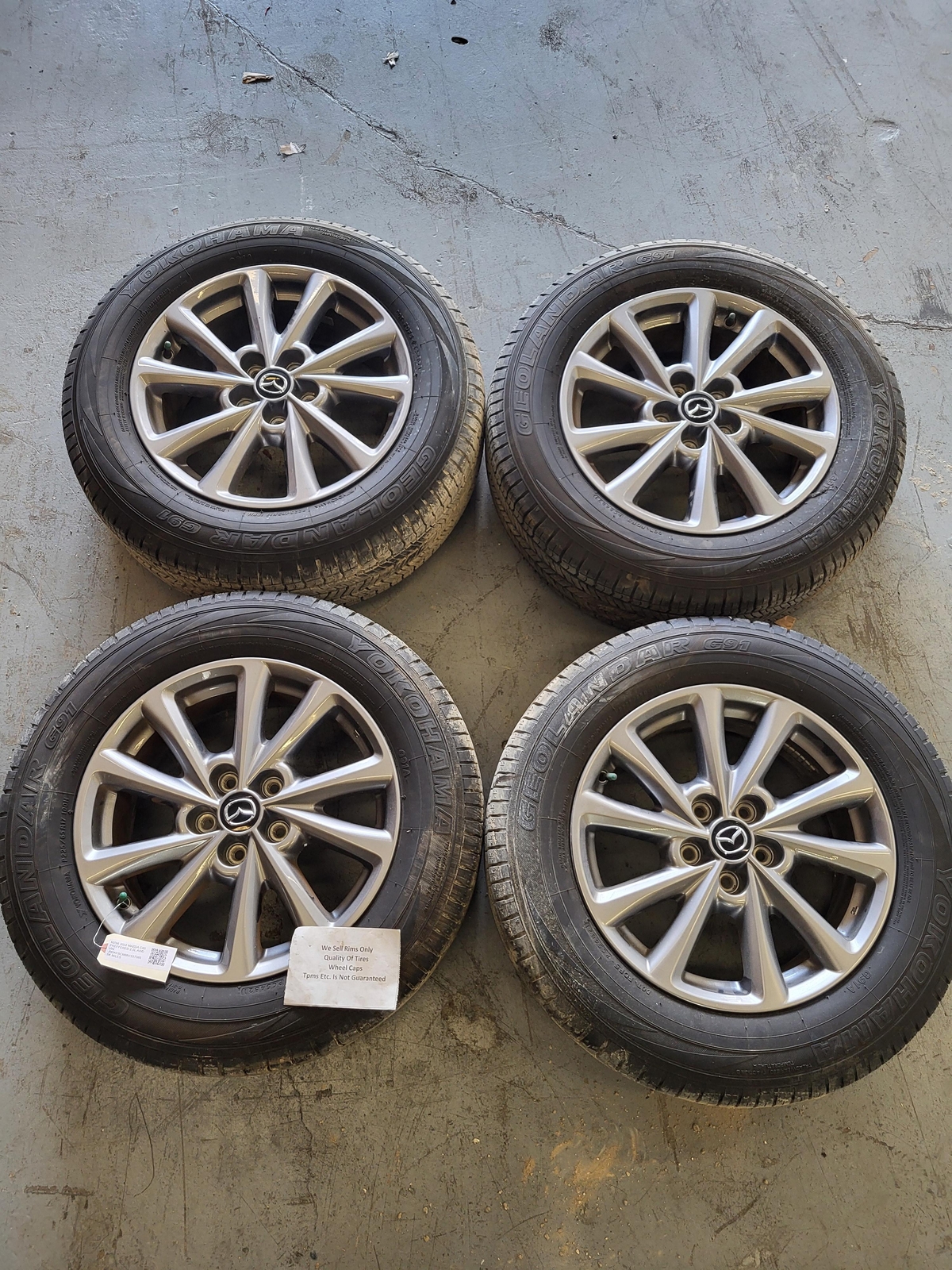 SET of 4 Wheel Rim 2022 Mazda CX-5 2.5L AWD P225/65R17 17x7 9965E77070 ...