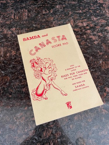 Vintage Samba Canasta Score Card Pad Rules Bruelheide Publishing Co ...
