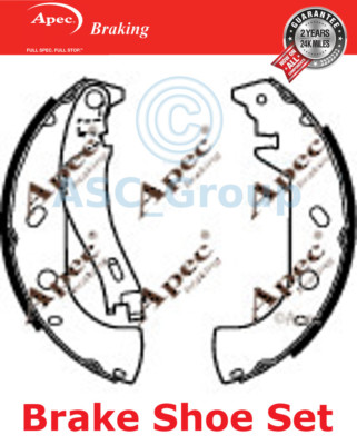 Apec Braking Replacement 228mm x 42mm Drum Brake Shoes Set SHU574 (with ...