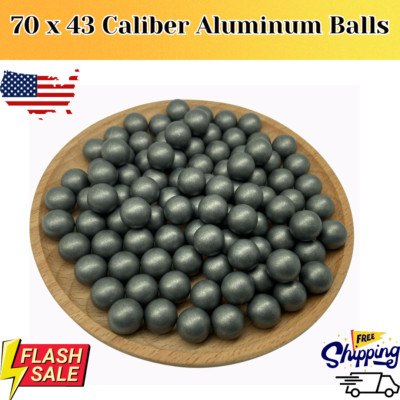 70 x 43 Aluminum Balls .43 Caliber Paintballs For Self Defense & Target ...