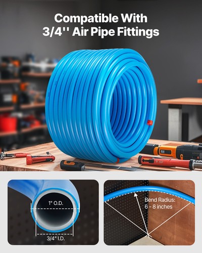 Uimoso Air Compressor Line Kit 3/4'' x 200FT HDPE/Aluminum Air Piping ...
