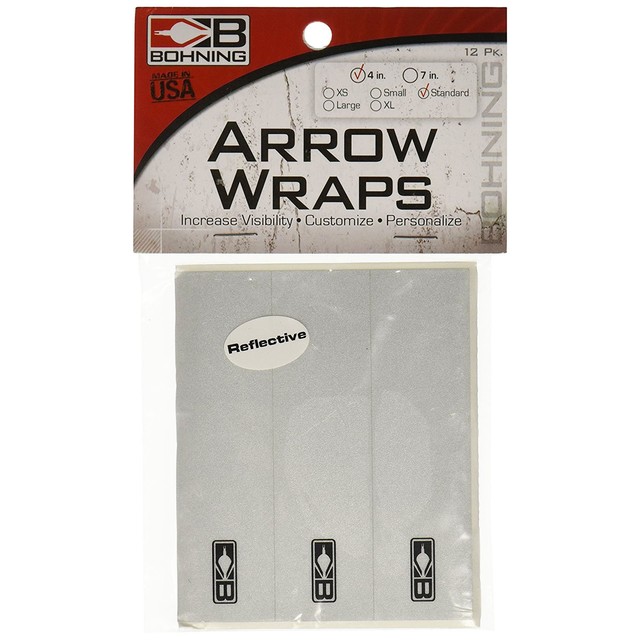 Bohning Blazer Wrap 4 Inch White Reflective 12pk Carbon Arrow 501031ref ...