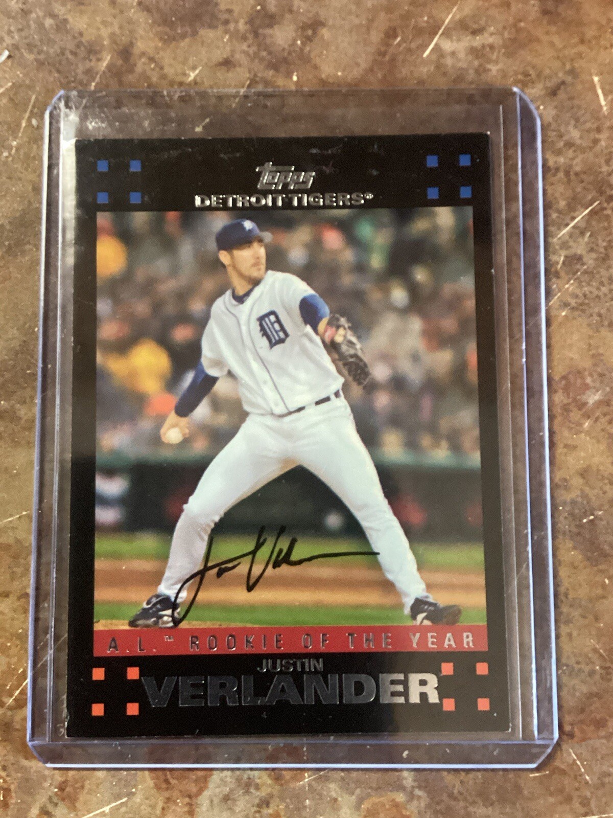 2007 Topps - Rookie of the Year #326 Justin Verlander RC Rookie Tigers ...