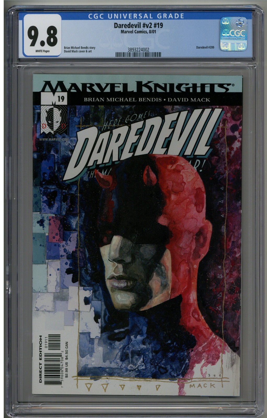 Daredevil v2 #19 CGC 9.8 Marvel Knights vol. 2 2001 David Mack Echo ...