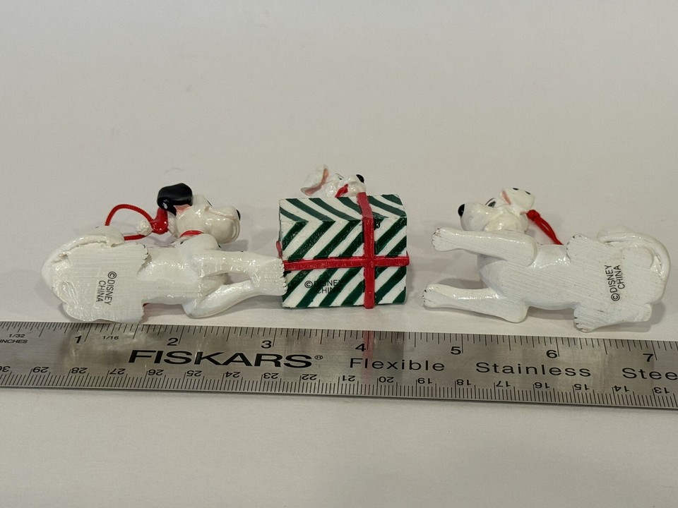 Disney 101 Dalmatians Pongo, Perdita and Puppy Ornament Set Original ...