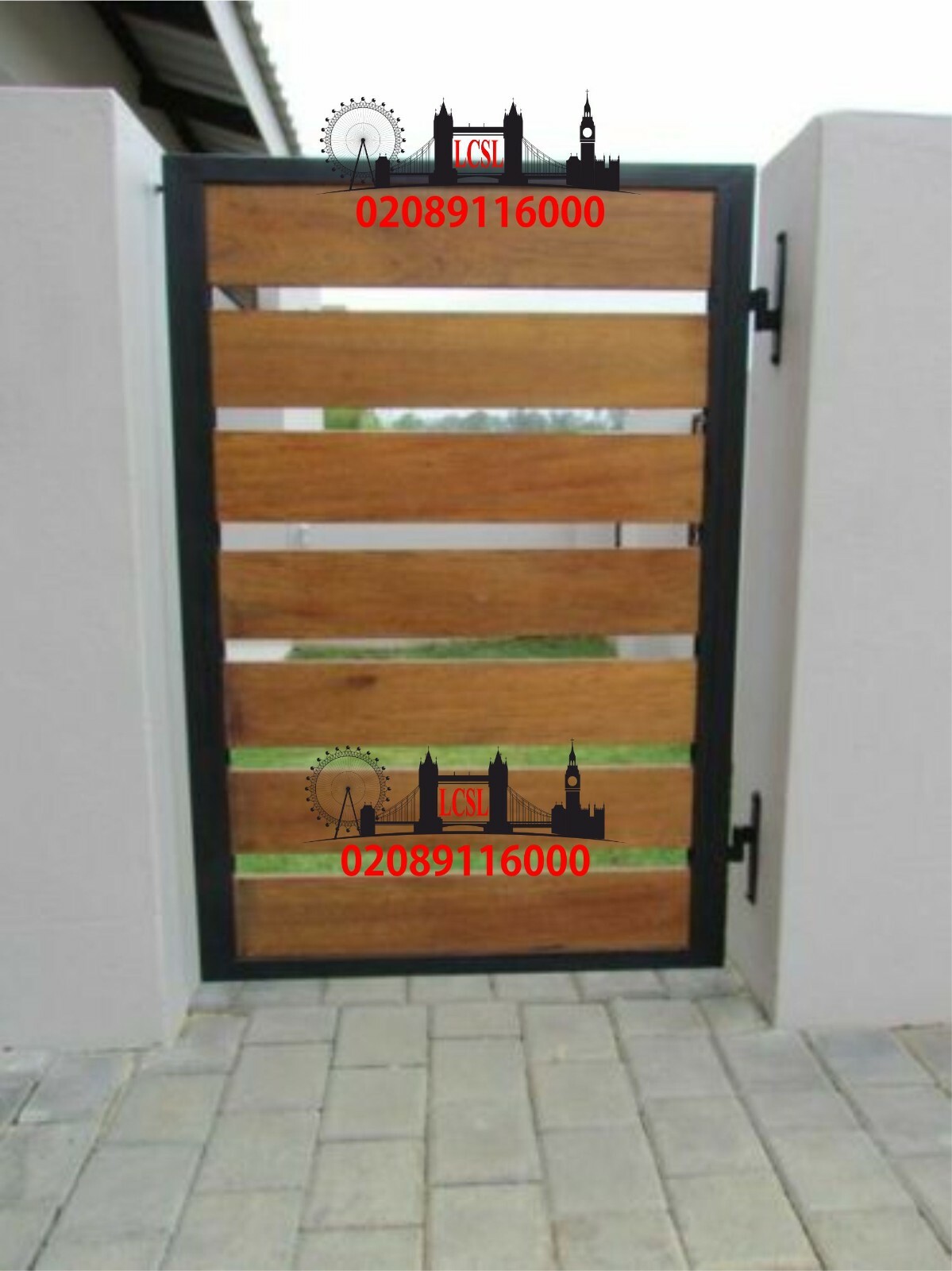 METAL GATE/ WOODEN GATE / TIMBER WOOD INFILL GATE, COMPOSITE WOOD GATE ...