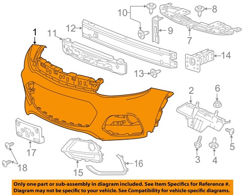 GM OEM 17-20 Trax Front Bumper Grille Bumper Components-Bumper Cover ...