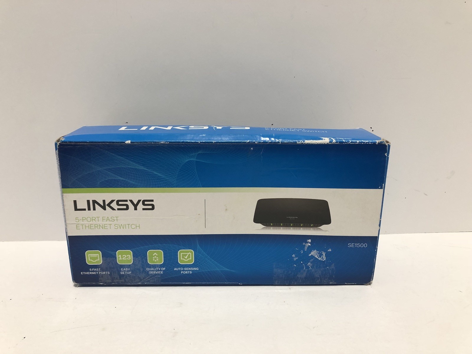 Linksys SE1500 5-Port Fast Ethernet Switch INCLUCING Power Adapter ...