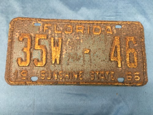 Vintage 1966 Madison County Florida License Plate Sunshine State 35w-46 ...