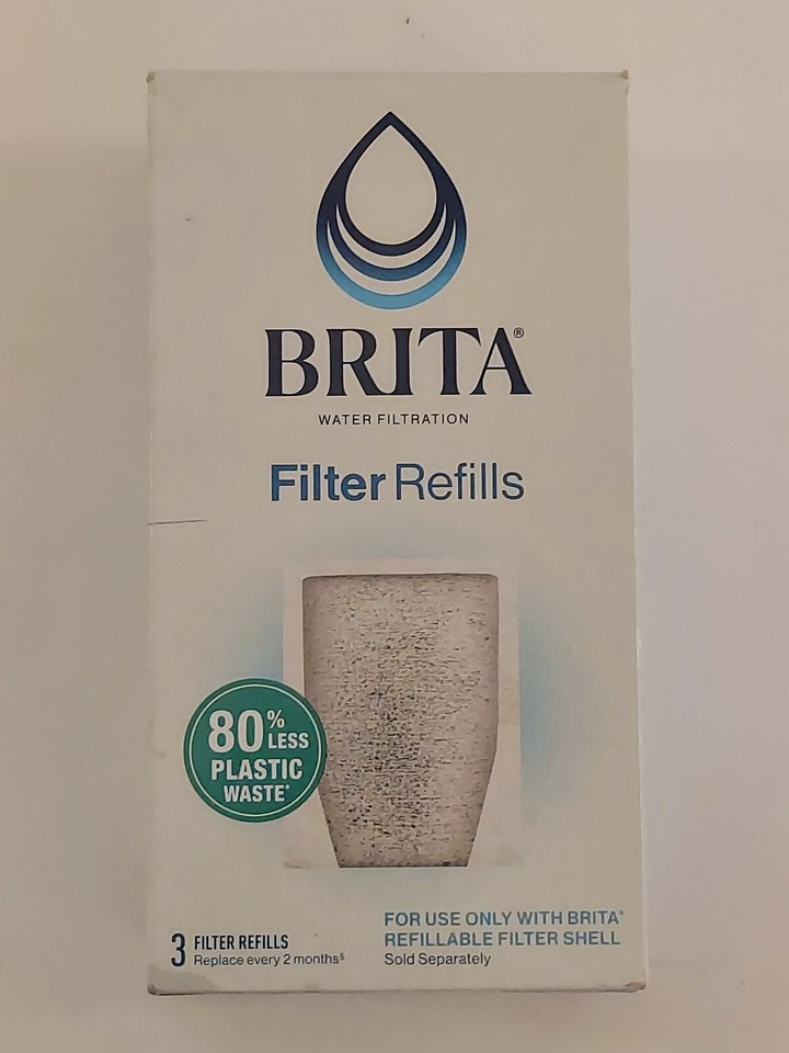 BRITA Refillable Water Filtration System Filter Refills 3 Count - NEW ...