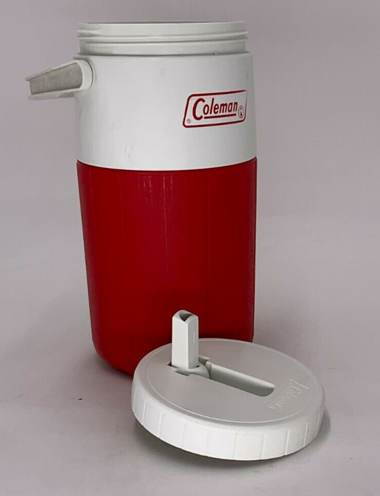 Coleman Thermos For Hot or Cold Beverages #5590 Red & White-Made in the ...