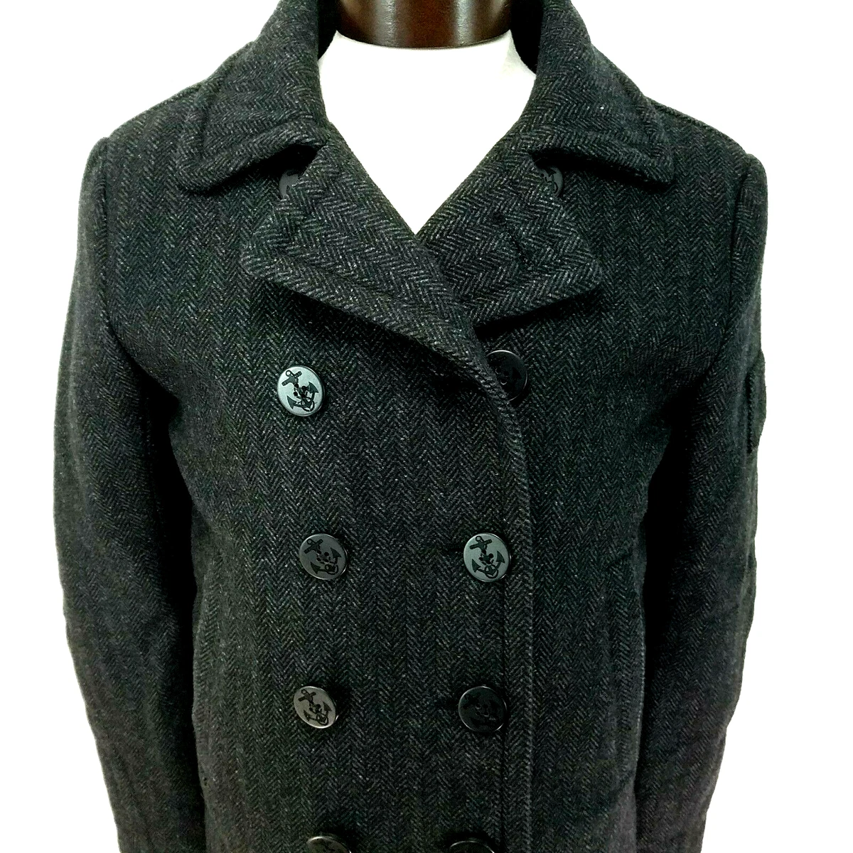 Mens Slim Pea Coat