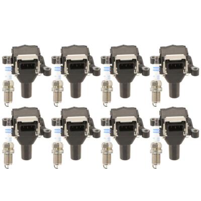Bosch 8 Ignition Coils & 8 Double Platinum Spark Plugs Kit For BMW Base ...