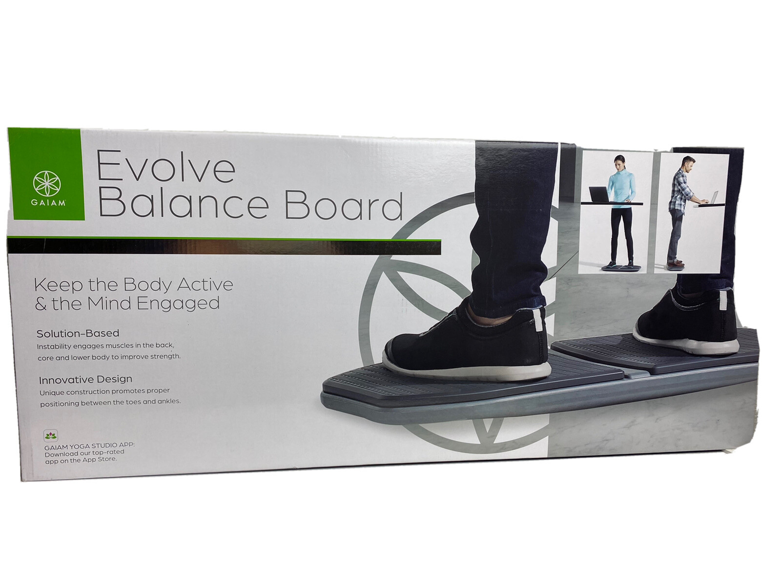 Gaiam Evolve Home Office Standing Desk Wobble Anti Fatigue Balance ...