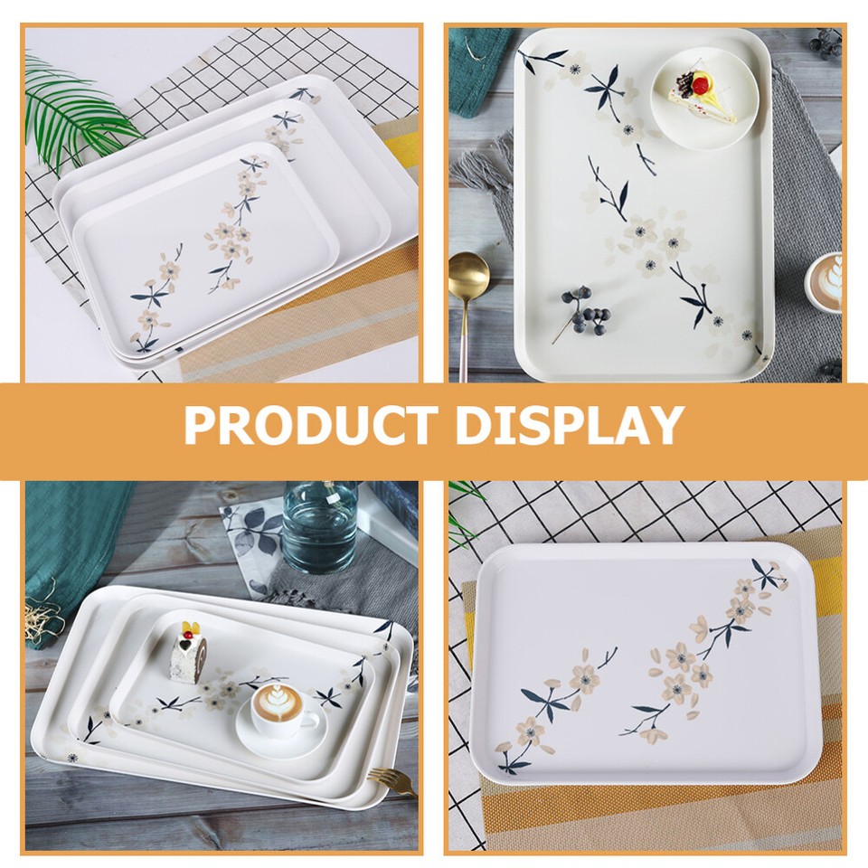 4 Pack Japanisches Tablett Esszimmer-Tablett Restaurant-Tablett Melamin ...