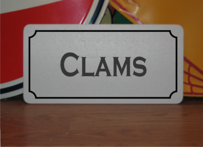 Clams Metal Sign | eBay