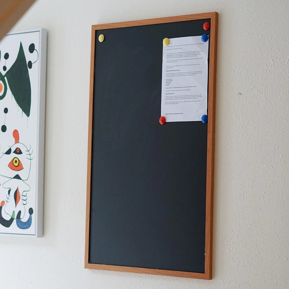 Blackboard Magnetic Wooden Framed Office Notice Menu Chalk Board Sign ...