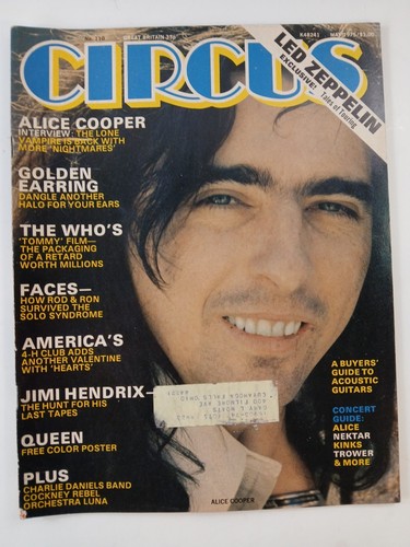 May 1975 Circus Magazine Alice Cooperq/Led Zeppelin - Queen Poster | eBay