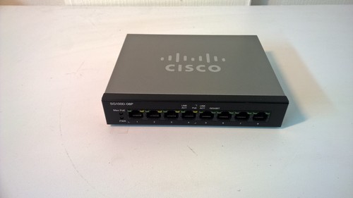 CISCO 8 PORT PoE GIGABIT SWITCH - SG100D-09P - NO POWER ADAPTER - (R12 ...